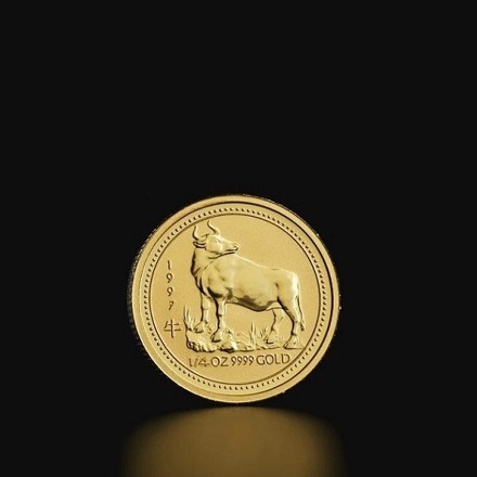 1/4 oz Australian Lunar Year of the Ox 1997 Gold Coin | Tavid - Kuld & Hõbe