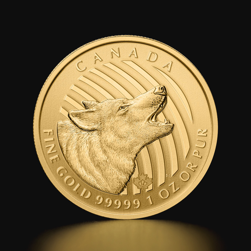 1 oz Canadian Howling Wolf 2014 Gold Coin | Tavid - Kuld & Hõbe