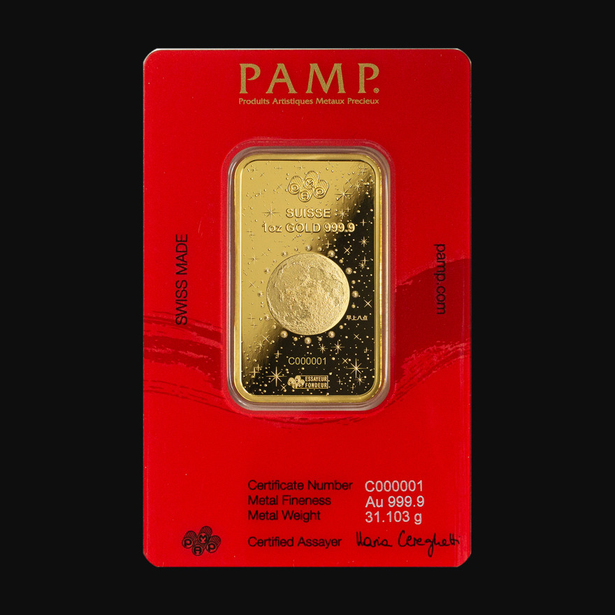 1 oz PAMP Lunar draakoniaasta kuldplaat 2024 | Tavid - Kuld & Hõbe