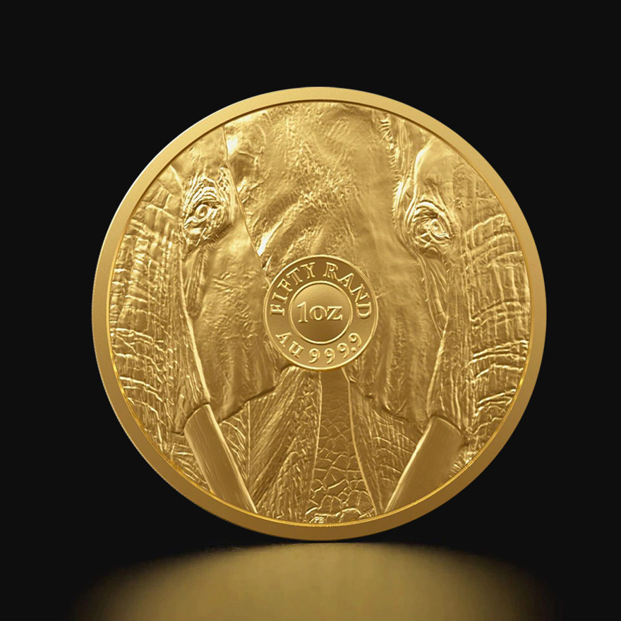 1 oz South African Elephant Big 5 Series Gold Coin | Tavid - Kuld & Hõbe