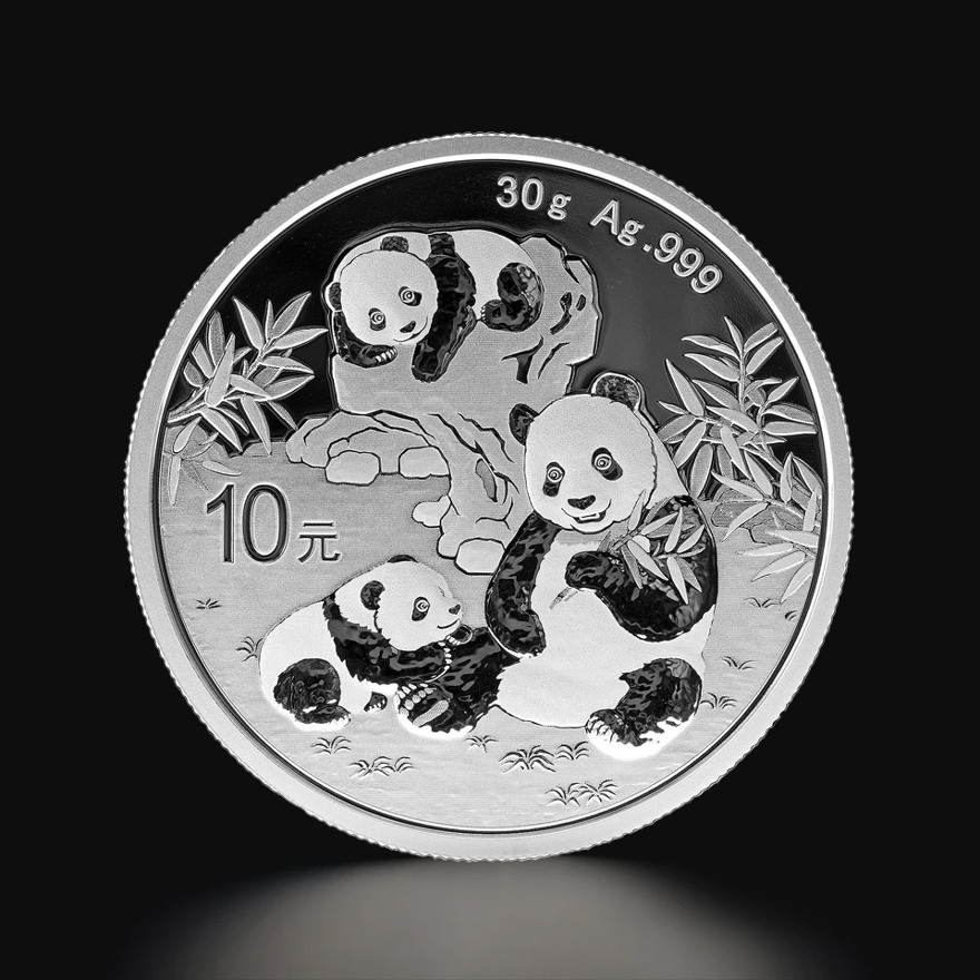 30 g Hiina Panda hõbemünt 2025 | Tavid - Kuld & Hõbe