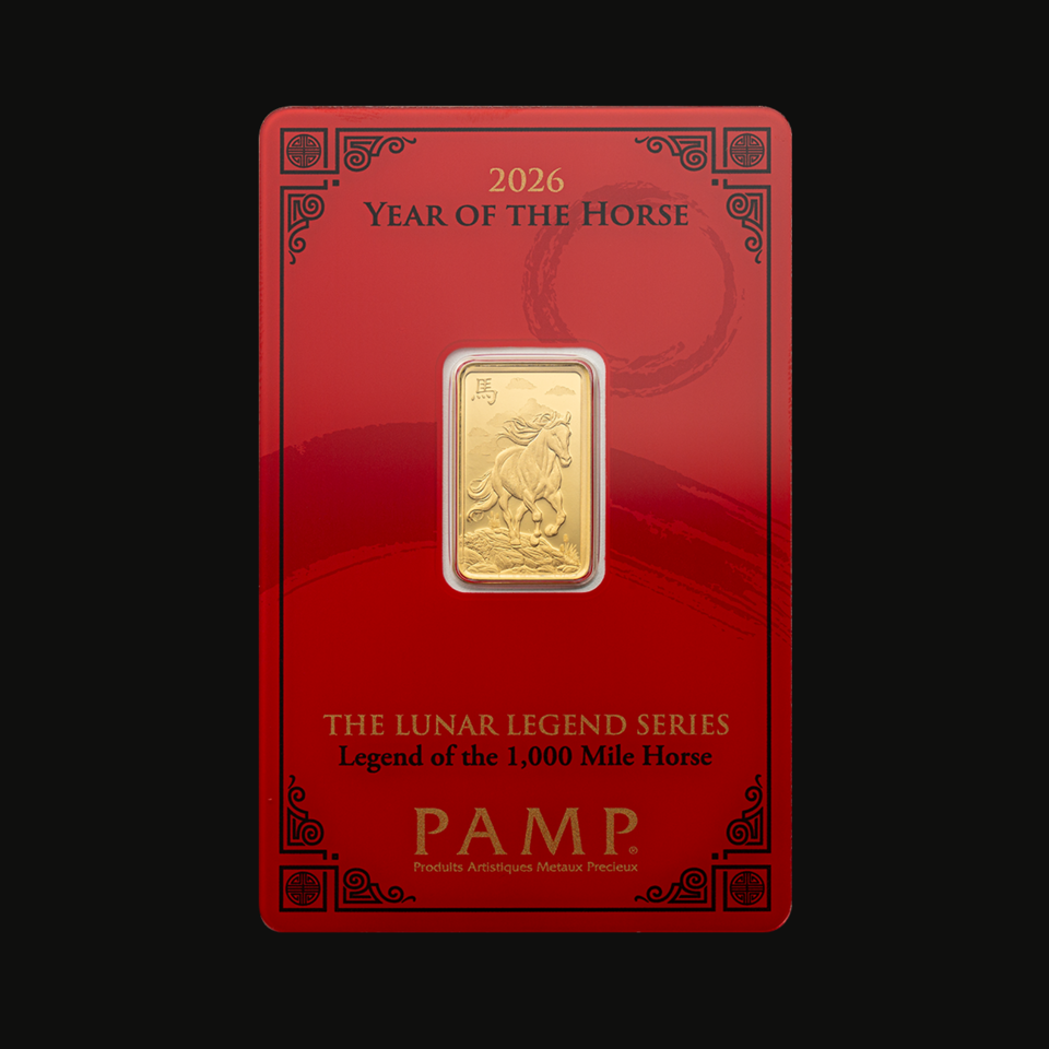 5 gram PAMP Lunar Horse 2026 Gold Bar | Tavid - Kuld & Hõbe