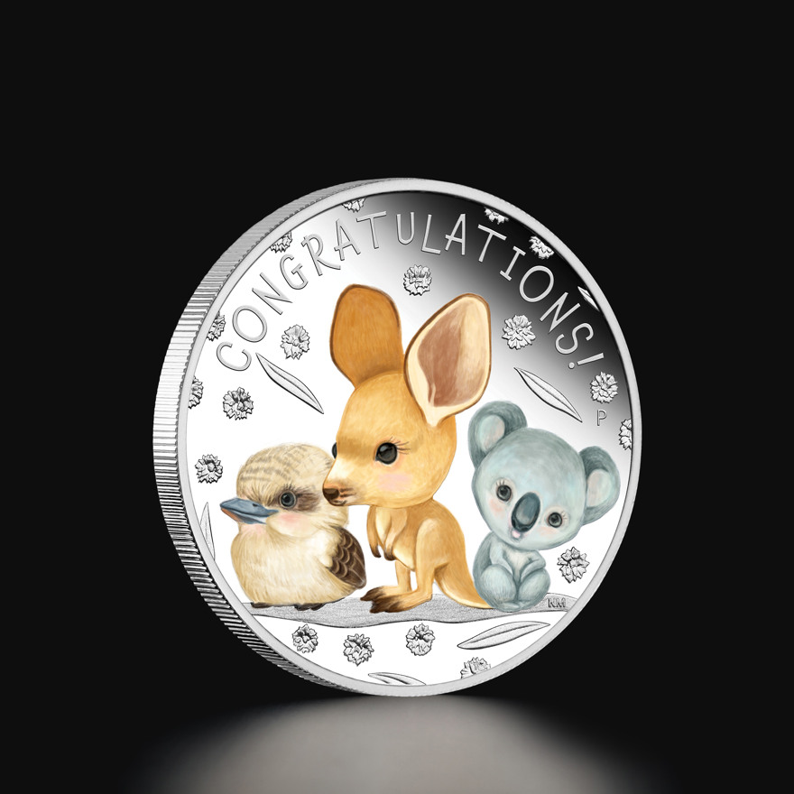 Newborn Baby 2023 Silver Coin | Tavid - Kuld & Hõbe
