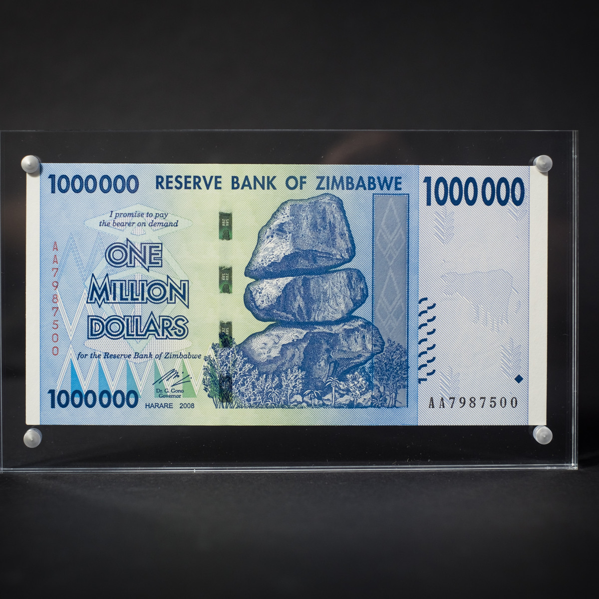 Zimbabwe 1 million dollars note | Kuld & Hõbe - Tavid